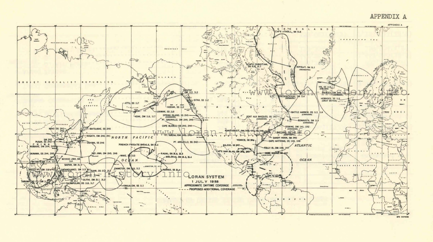 Loran-A Coverage Charts